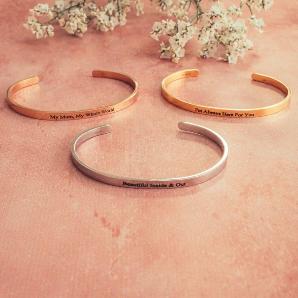 Personalised Quote Bangle - Charm Bear