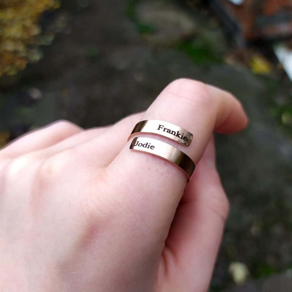 Personalised Name Ring - Charm Bear