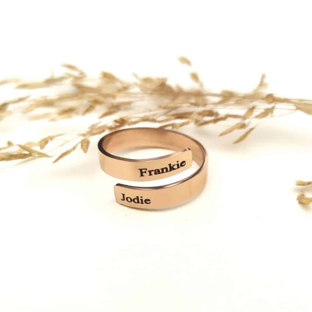 Personalised Name Ring - Charm Bear