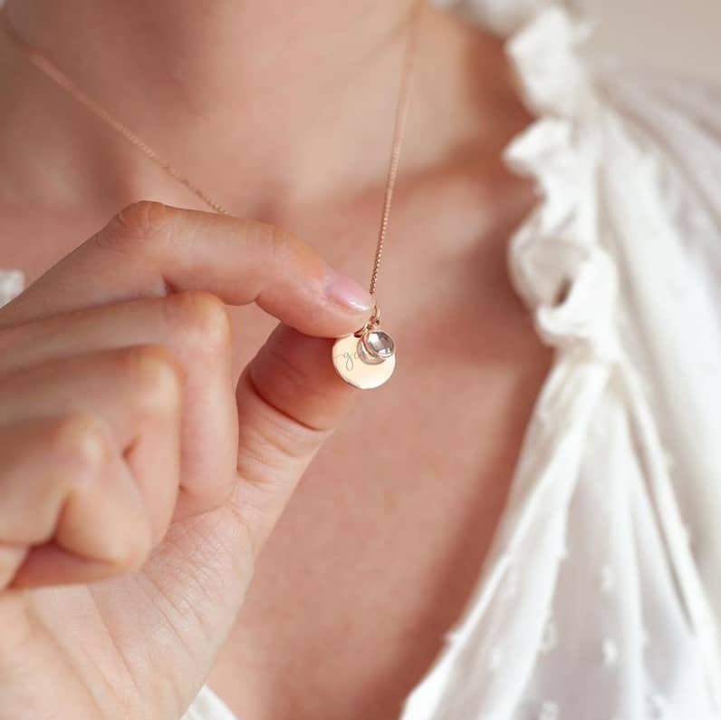 Personalised Birthstone Necklace - Charm Bear