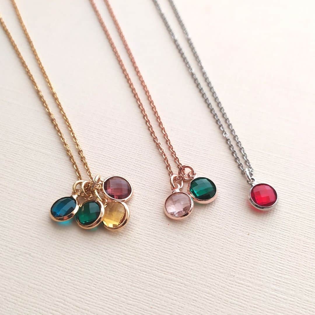 Mini Birthstone Necklace - Charm Bear